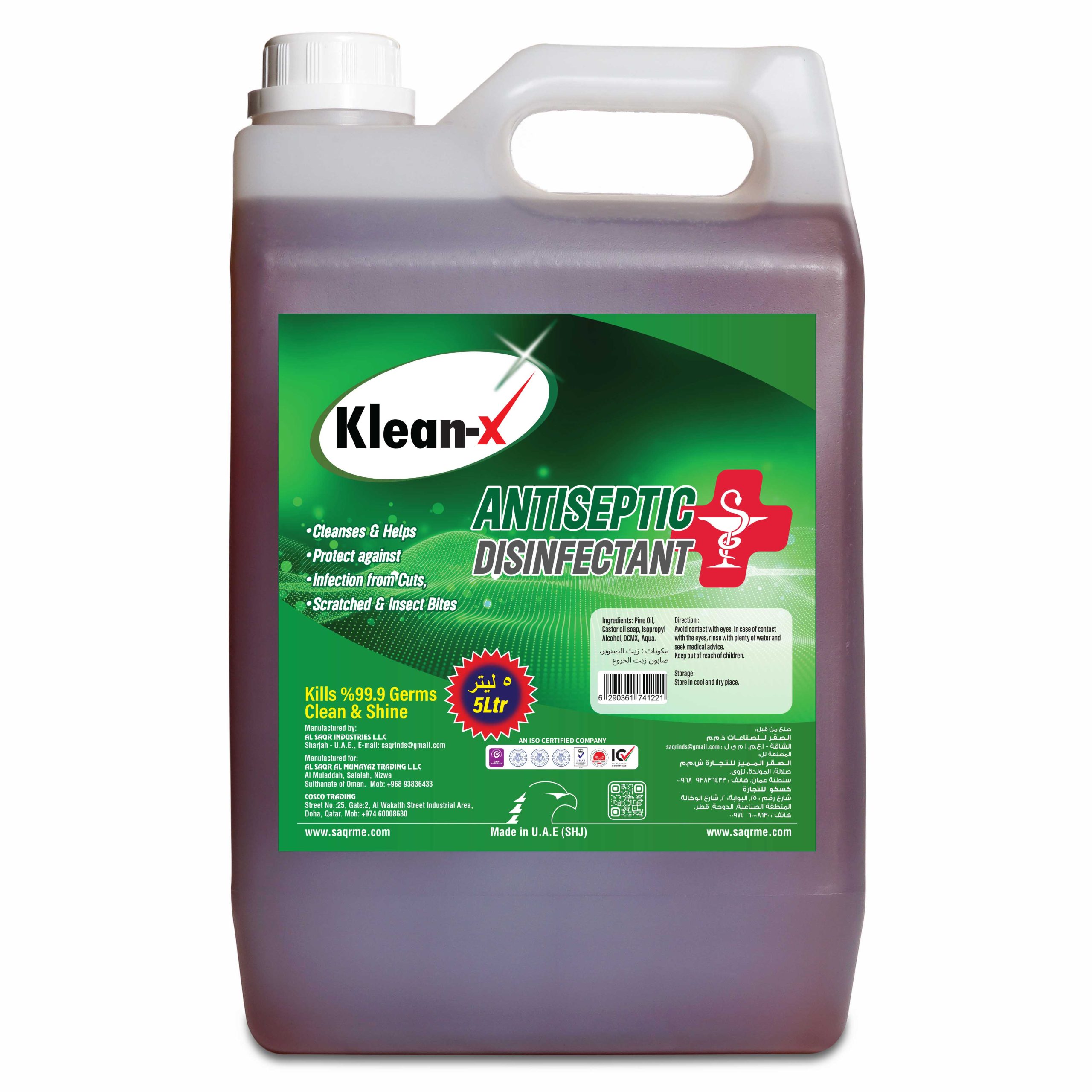 Klean-X antiseptic liquid 5ltr | Disinfectant liquid online