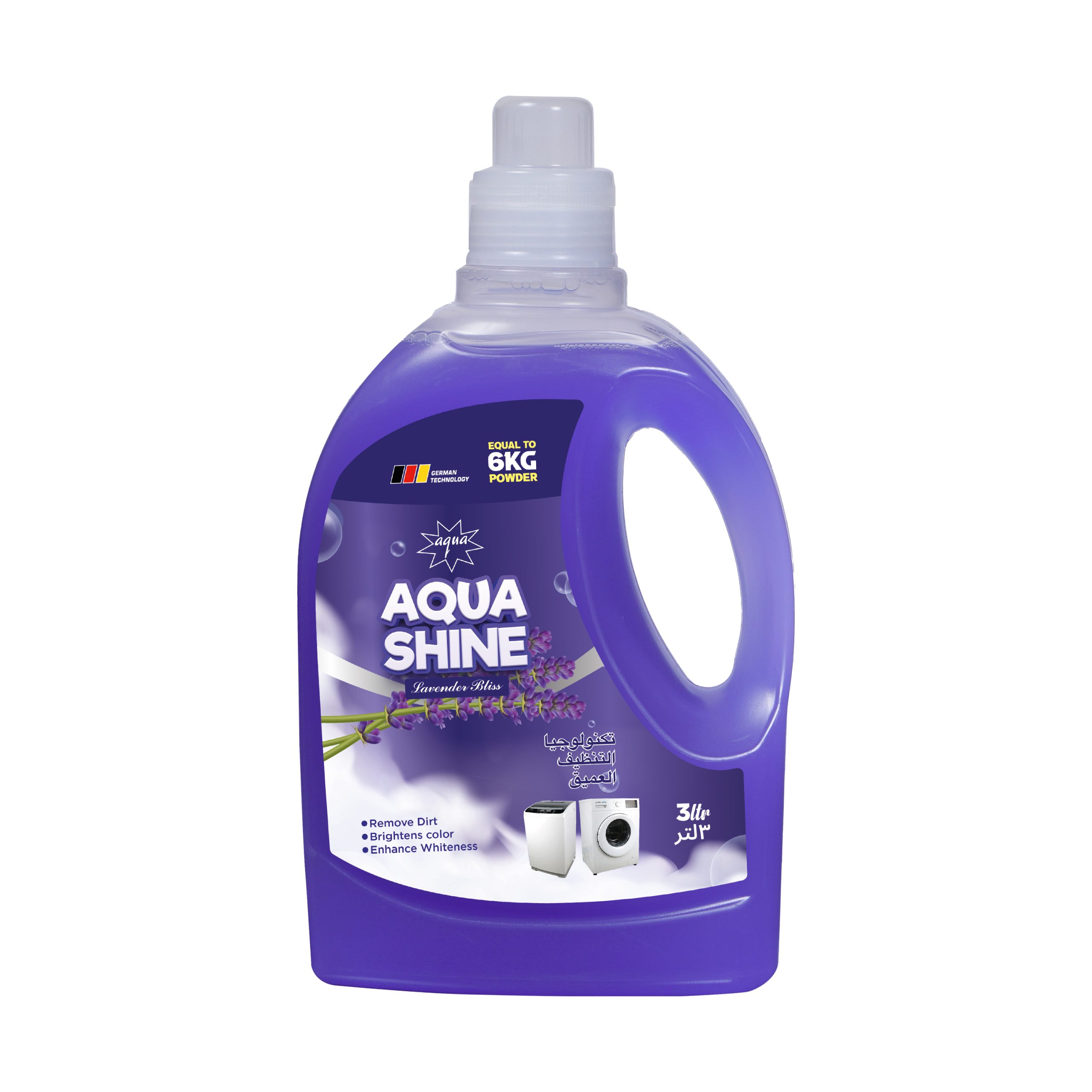 Aqua Shine Liquid detergent Lavender Bliss Combo Offer 3+1Ltr | Saqrme