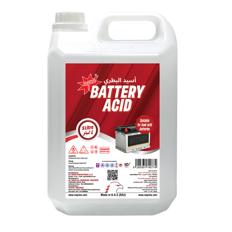 Aqua Battery Acid 5 ltr | lead acid battery fluid | Saqrme